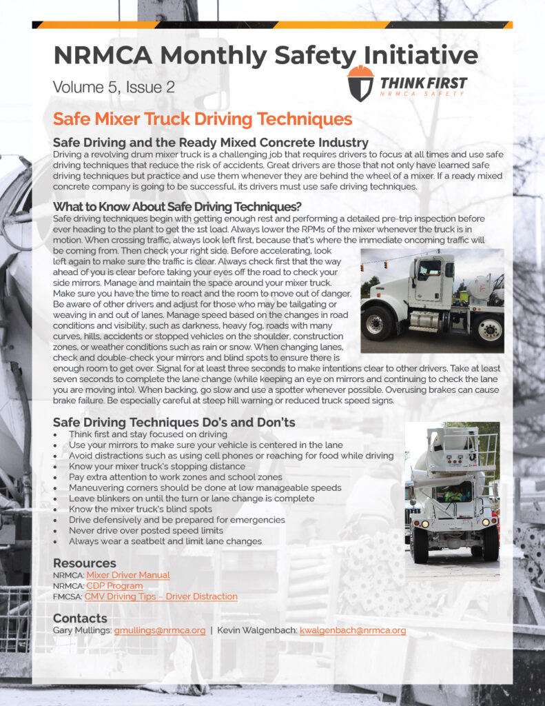 Think First NRMCA Safety | NRMCA